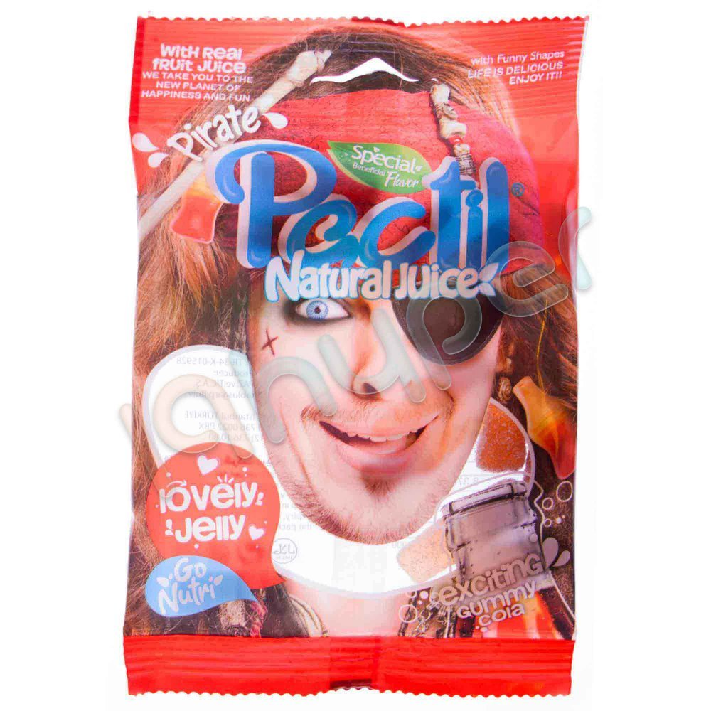 پاستیل نوشابه ای طرح دزد دریایی pactil وزن 30 گرم